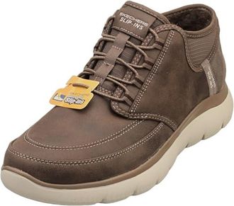 Skechers Mens Hands-Free Slip-ins Summits Sneaker, Chocolate Suede Trim, 46 EU
