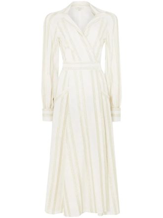 Temperley London robe-portefeuille Benoto - Blanc