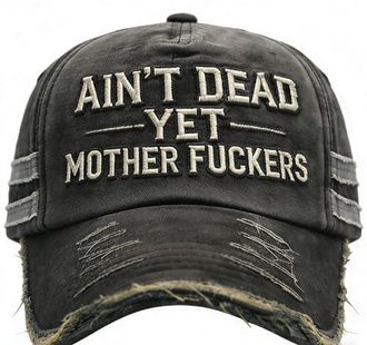 Generic Fun Vintage Seniors Club Casual Hat Im not Dead Yet Casquette de baseball de style vintage, r&eacute;glable, taille unique, unisexe noir