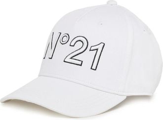 N&deg;21 unisex, Accessoires, Blanc, Taille: ONE Size Casquette de baseball avec logo brod&eacute;