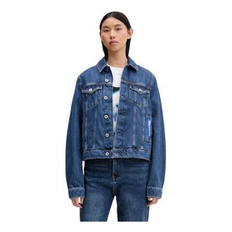 Karl Lagerfeld Femme, Vestes, Bleu, Taille: 38 FR Denim Vestes