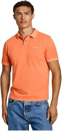 Pepe Jeans London New Oliver GD Polo, Orange foncé, L Homme