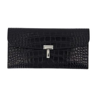 Toteme Womens T-Lock Coin Purse Black