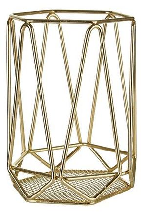 Premier Housewares Vertex, vergoldet, Metall, Gold, 12 x 12 x 16 cm, Eisendraht, 11.5x11.5x16