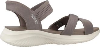 Skechers Femme, Chaussures, Gris, Taille: 39 EU Ultra Flex Sandales Plates