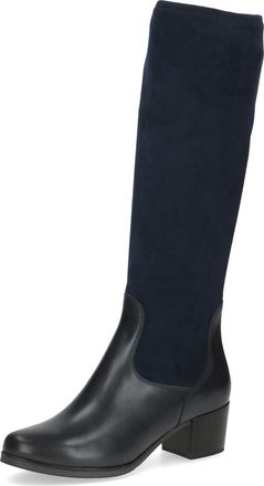 Caprice Caprice Damen Stiefel mit Blockabsatz Stretch-Schaft, Blau (Ocean Comb), 38.5 EU