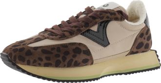 Victoria Low-Top Cosmos Animal Print-Nylon & Spaltlederteile & Gezahnte Sohle 1134116 f&uuml;r Damen Chocolate 40