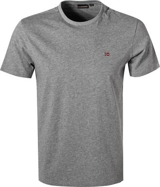 Napapijri Herren T-Shirt grau Baumwolle
