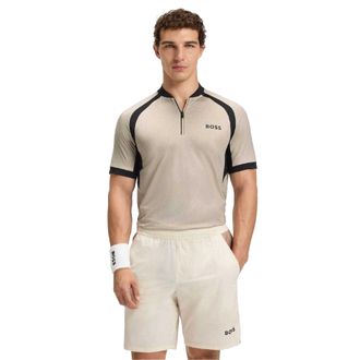 HUGO BOSS PL_TOC Matchball Poloshirt f&uuml;r Herren, Schmal, kurz&auml;rmlig (Wei&szlig;)