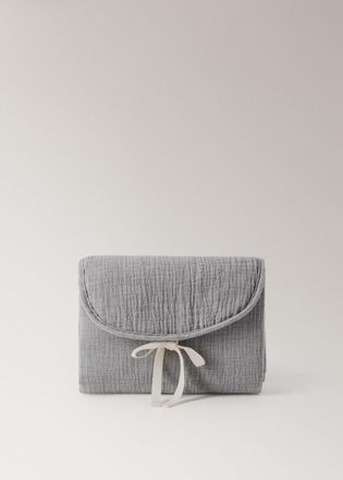 Mango Matelas &agrave; langer b&eacute;b&eacute; en coton gaze gris - Home - Taille unique - MANGO HOME