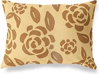 Bonamaison Le Jardin du Lin Kissen Zierkissenbezug Brauntöne Kissenbezug, Weich Bequem, Für Zuhause Autos Büro Sofa Wohnzimmer Couch Schlafzimmer Dekor, 35x50 Cm