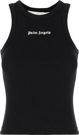Palm Angels Femme, Tops, Noir, Taille: 40 FR Classic Logo Tank Top
