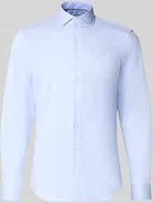 Jake*s Slim Fit Businesshemd aus reiner Baumwolle