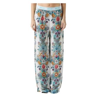 Just Cavalli Femme, Pantalons, Multicolore, Taille: 42 FR Pantalone largo a fantasia