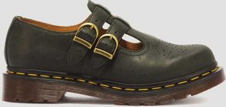 Dr. Martens 8065 Crazy Horse Leder Mary Jane Schuhe in Gr&uuml;n, Gr&ouml;&szlig;e: 36