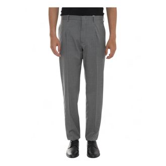 Hindustrie Feine Wollchino mit Schneiderschlitz - - Trousers - Herren - Grau - S