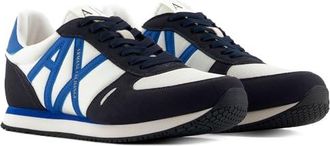 A|X Armani Exchange Homme Rio Side Logo Basket, Deep Navy Off White, 44 EU