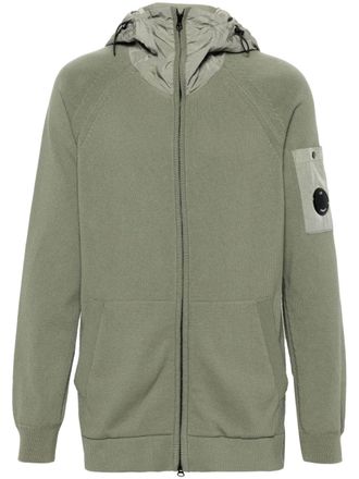 C.P. Company hoodie zipp&eacute;e &agrave; d&eacute;tail de lentille - Vert