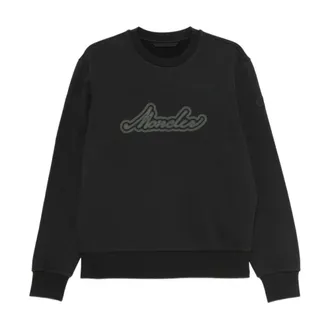 Moncler Homme, Sweatshirts et sweats &agrave; capuche, Noir, Taille: M Logo SweaT-shirt