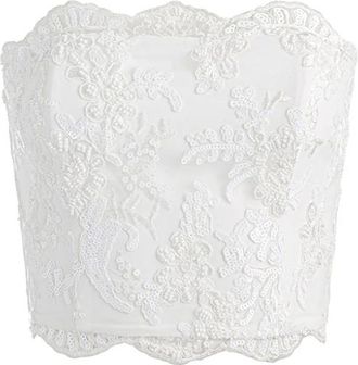Alice & Olivia Femme, Tops, Blanc, Taille: 32 FR Bandeau en dentelle orn&eacute;