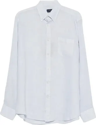 Paul & Shark Homme, Chemises, Bleu, Taille: 5XL Linen shirt