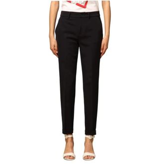 Liu Jo Blaue Straight Leg Hose mit Manschette - - Trousers - Damen - Blau - XL