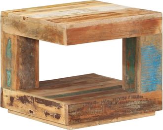 tidyard Couchtisch Holz, Beistelltisch Sofatisch Altholz Massiv 45x45x40 cm