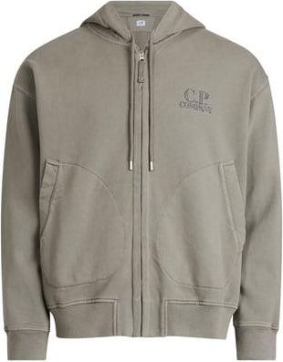 C.P. Company Sweat zipp&eacute; &agrave; capuche brod&eacute; en coton