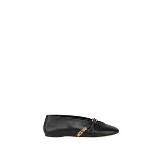 Moschino Femme, Chaussures, Noir, Taille: 38 EU Ballerines en satin