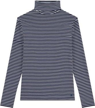 Petit Bateau SSPULL_ICO sous Vêtements Jour, Smoking/Marshmallow, M Femme