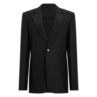 Gucci Feiner Seidenfaille-Blazer - - Jackets - Damen - Schwarzk - S