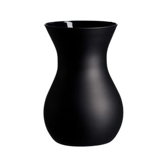 Ritzenhoff & Breker Annalena Vase, 18 cm, Moderne Tischvase mit softem Matt-Finish, Bauchige Dekovase zur Dekoration, Glas, Schwarz