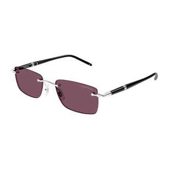 Montblanc Schwarze Sonnenbrille Ss25 Stilvolle Herrenaccessoires - - Accessories - Herren - Schwarzk - 54 MM