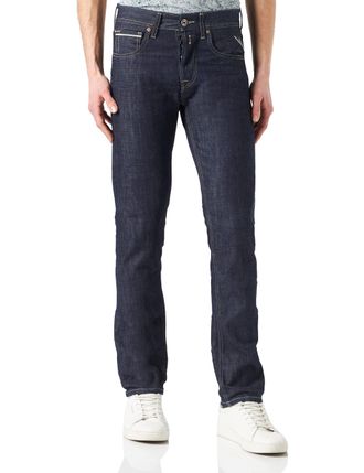 Replay Herren Grover Aged Jeans, 0072 Dark Blue, 28W / 34L