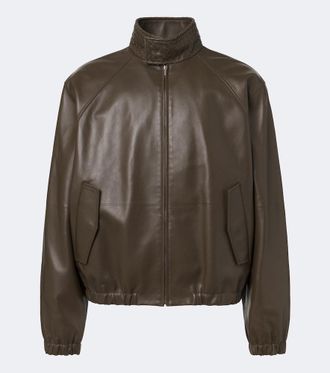 Bottega Veneta Veste blouson en cuir Intrecciato