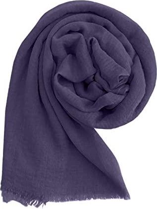 JOPHY & CO. Écharpe/étole/couvre-épaule femme 100% Viscose élégant doux (cod. 2302), aubergine, Taille unique