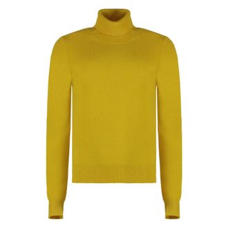 Malo Luxuri&ouml;ser Cashmere Rollkragenpullover - - Knitwear - Damen - Gelb - 2XS