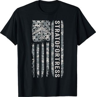 The Salty Veteran B-52 Stratofortress Amerikanische Flagge Military Camo B-52 T-Shirt