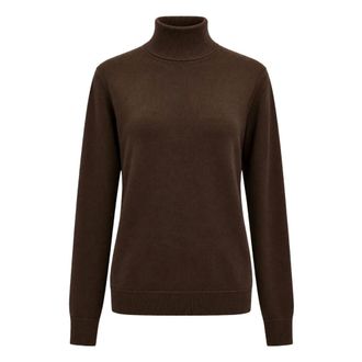 Akep Pull &agrave; col roul&eacute; - Femme - Pulls - Brun - Taille: 44 FR