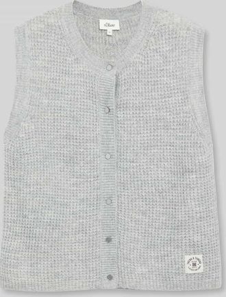 s.Oliver Red Label Strickjacke aus Alpaka mit Label-Patch