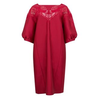 Alberta Ferretti Midikleid mit weiten &Auml;rmeln - - Dresses - Damen - Rot - XL