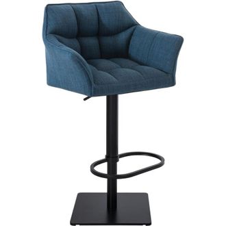 Clp Barhocker Damaso Stoffbezug blau schwarz