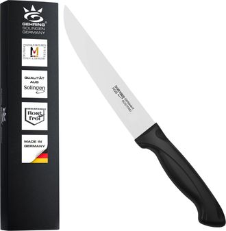 Gehring Solingen Fleischmesser 15 cm I Allzweckmesser aus Edelstahl I ergonomischer Kunststoffgriff I K&uuml;chenmesser I Serie Ergo Grip I Made in Germany