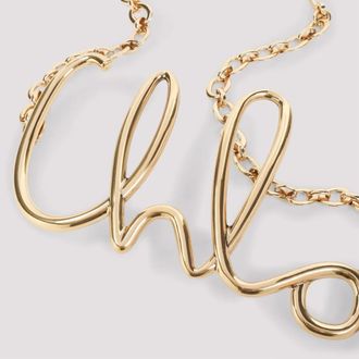Chlo&eacute; G&uuml;rtel - Cursive Script Brass Belt With Polished Gold Finis - Gr. ONE SIZE - in Beige - f&uuml;r Damen