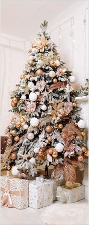 Wallario selbstklebendes Poster - Eleganz unterm Weihnachtsbaum, Aufkleber in Premiumqualit&auml;t, Klebefolie Gr&ouml;&szlig;e: 50 x 125 cm