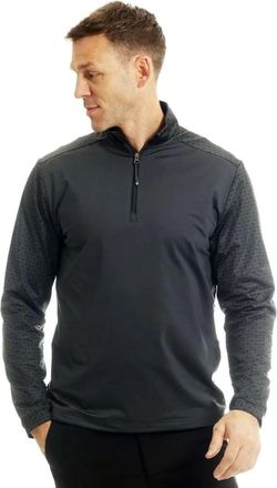 Island Green Herren-Thermo-Top mit Viertelrei&szlig;verschluss, lang&auml;rmelig, Farbverlaufsdruck, Anthrazit/Schwarz, Gr&ouml;&szlig;e XXL