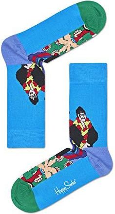 Happy Socks The Beatles Pepperland Chaussettes en coton - 1 paire - Hommes et Femmes - Bleu 36-40