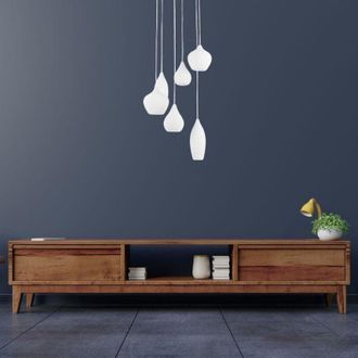 Ideal Lux Ideal Lux - Soft - Luminaire suspendu à 6 ampoules en spirale blanc, E14