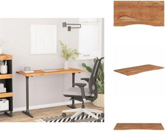 vidaXL Dessus de bureau 120x60x2,5 cm rectangulaire bois massif acacia - Dessus De Bureau - Plateau De Bureau - Dessus De Bureau En Bois - Dessus De Table