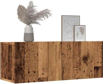 Generic TV Schrank mit 2 Klappt&uuml;ren, TV M&ouml;bel, H&auml;ngeboard, Lowboard, Fernsehschrank, Fernsehtisch, Sideboard, Holzwerkstoff(Wei&szlig; 80x30x30cm) (80x30x30cm)